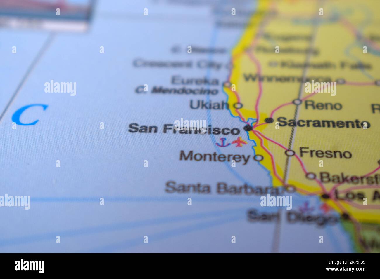 San Francisco Travel Concept Country Name On The Political World Map ...