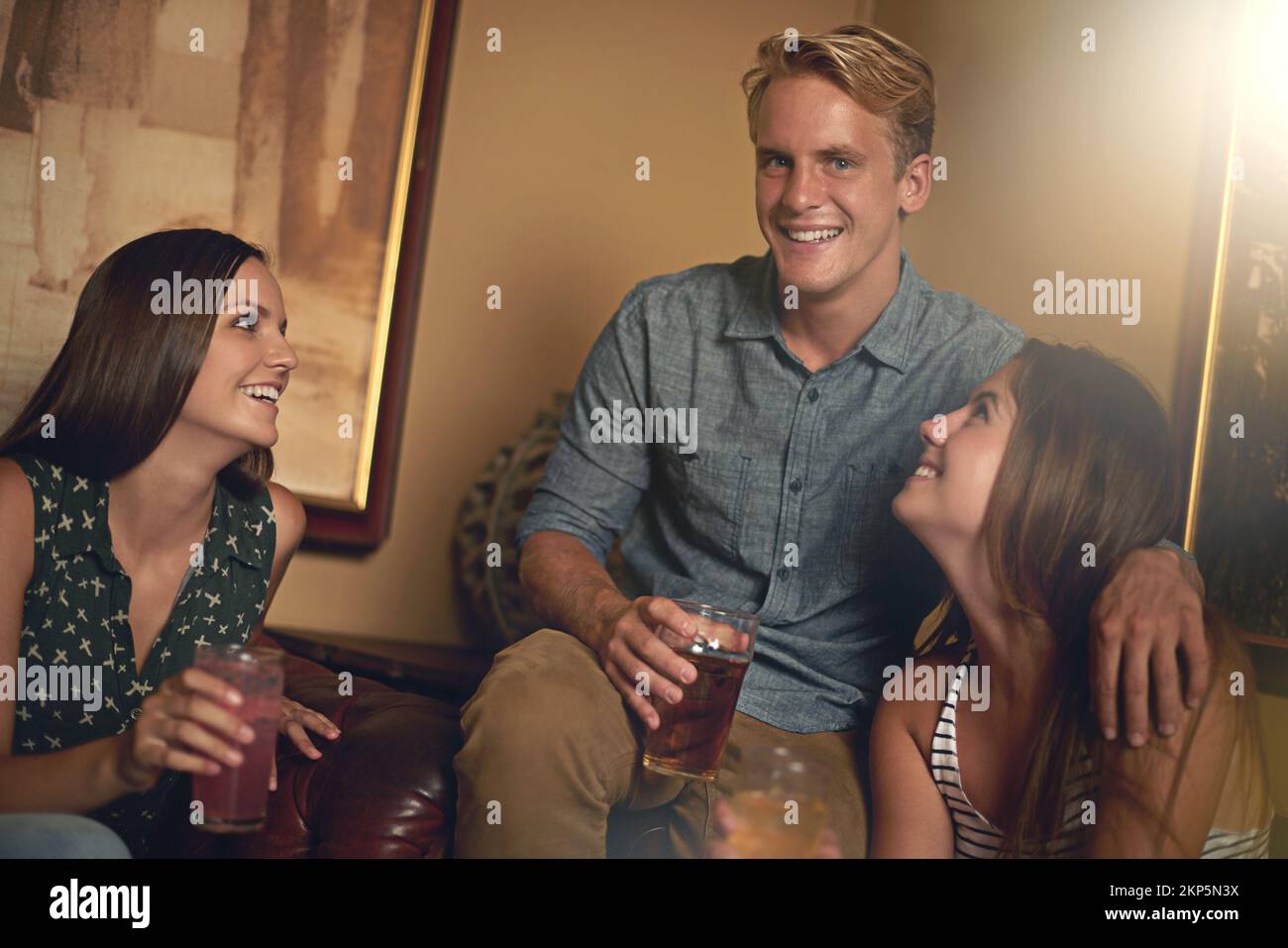 The fun is just beginning. a group of friends enjoying themselves in ...