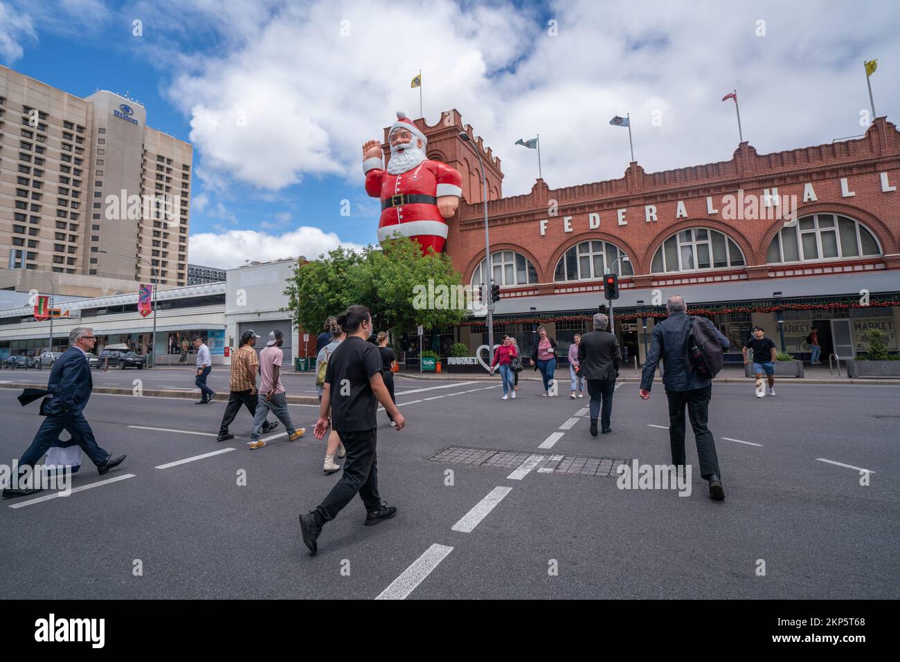Adelaide, Australia. 28 November 2022. A 16 metre giant smiling Father ...