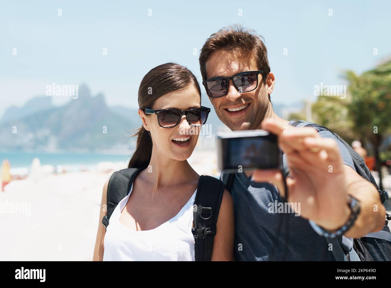 Making memories with someone I love. a young couple taking a self ...