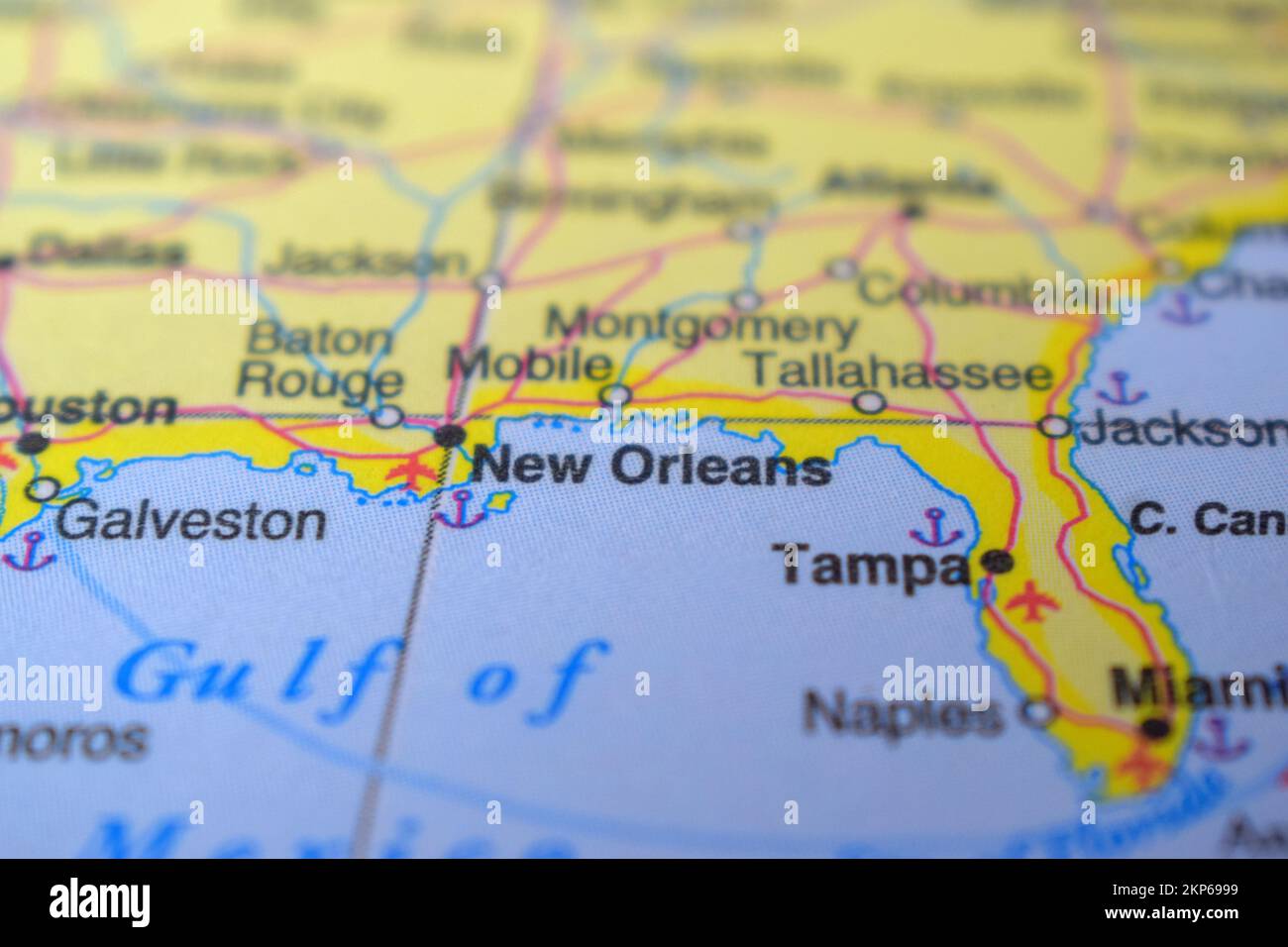 New Orleans Country - Geographic Area on The Political Map Macro Close ...