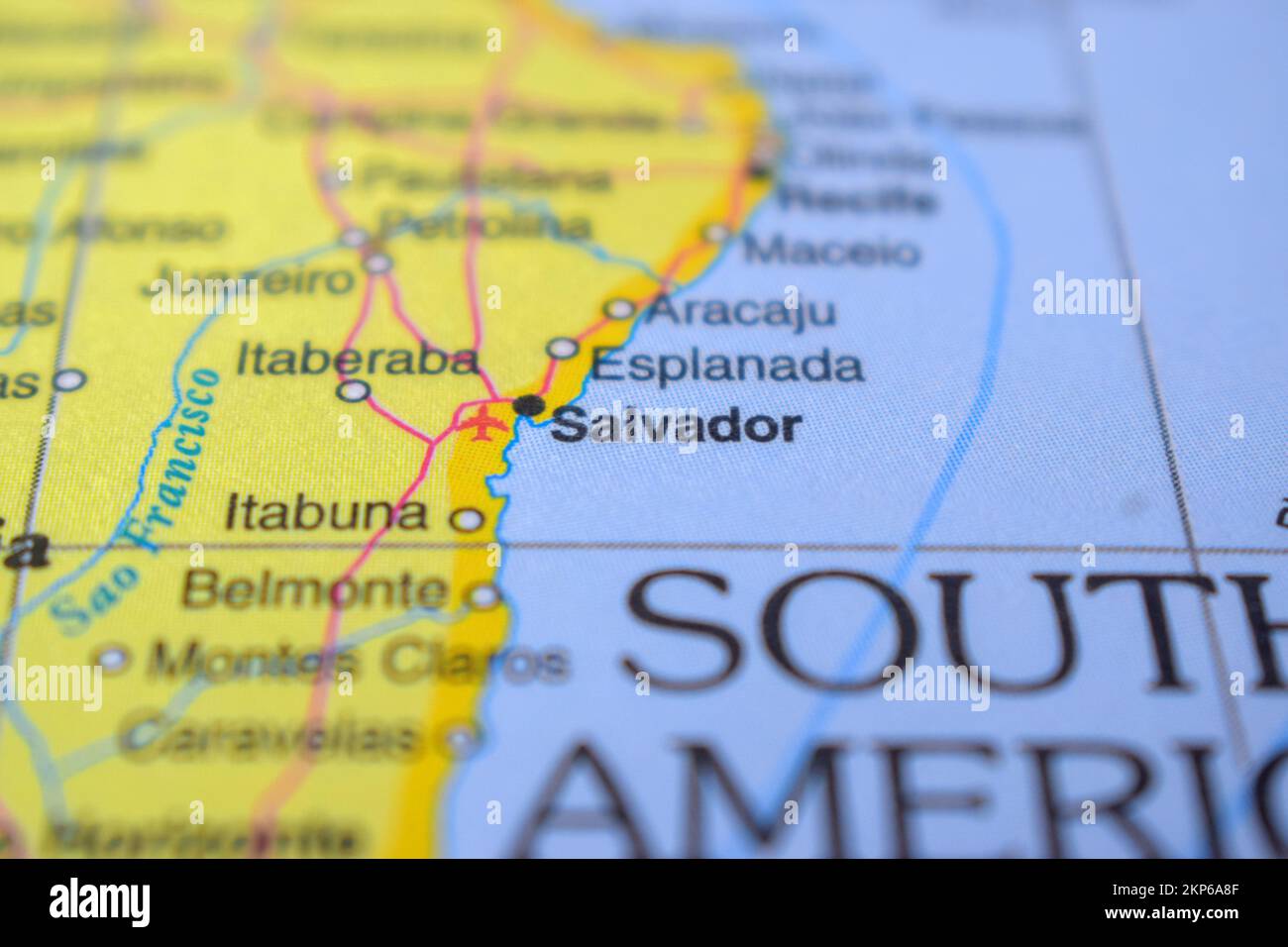 Salvador on The Political Map With Gradient Wipe Effect Close-Up View ...