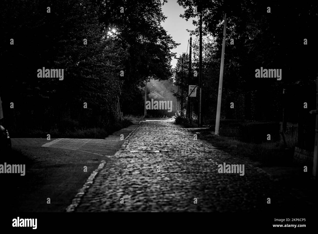 Cobblestone path Black and White Stock Photos & Images - Alamy