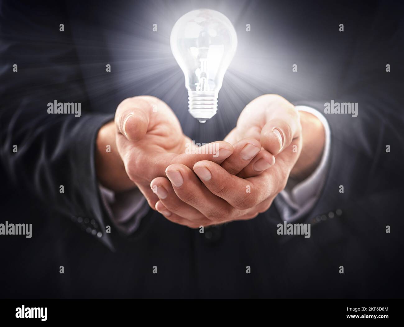 He has the power of good business ideas in his hands. A business man ...