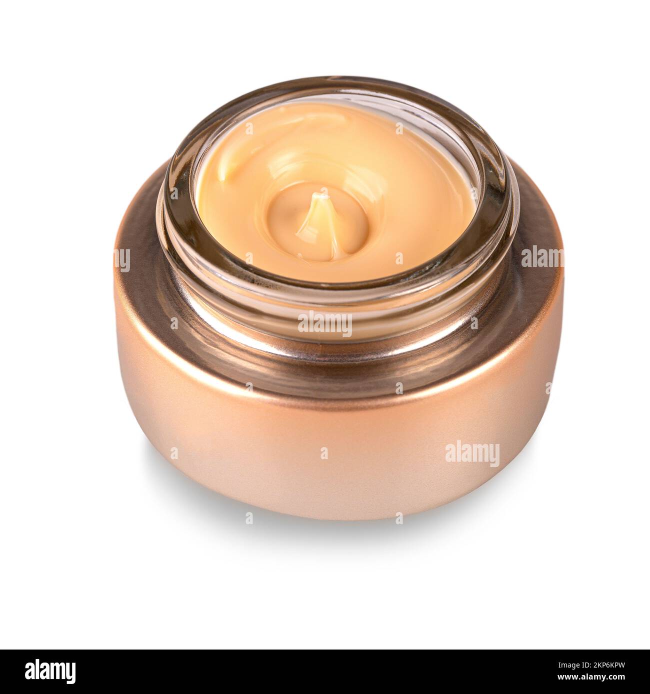 The moisturizing cosmetic cream in container isolated on white ...