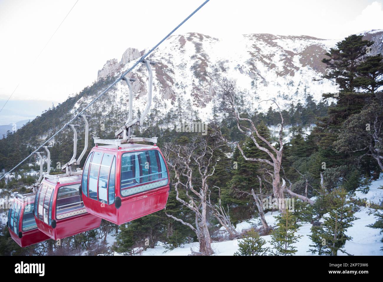 Travel in China, Tourists take cable cars to visit the Shika Snow ...