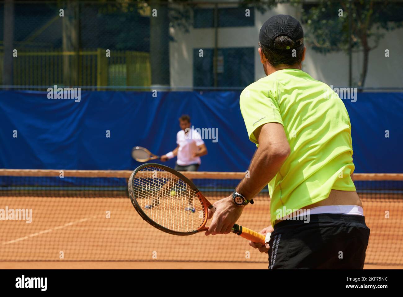 Their friends and great rivals on the court. Two male tennis players on ...