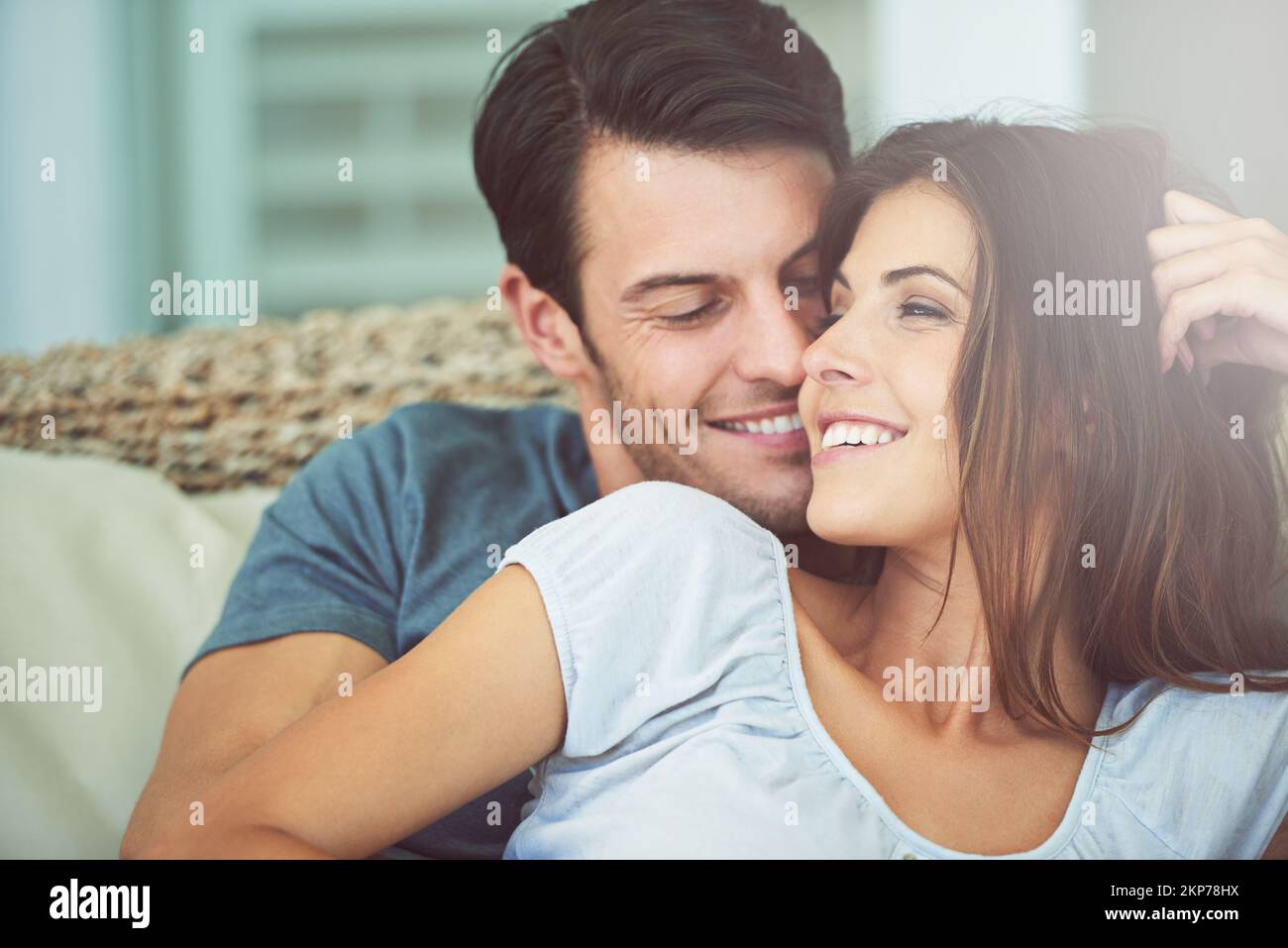 Man cuddling with two woman hi-res stock photography and images - Alamy