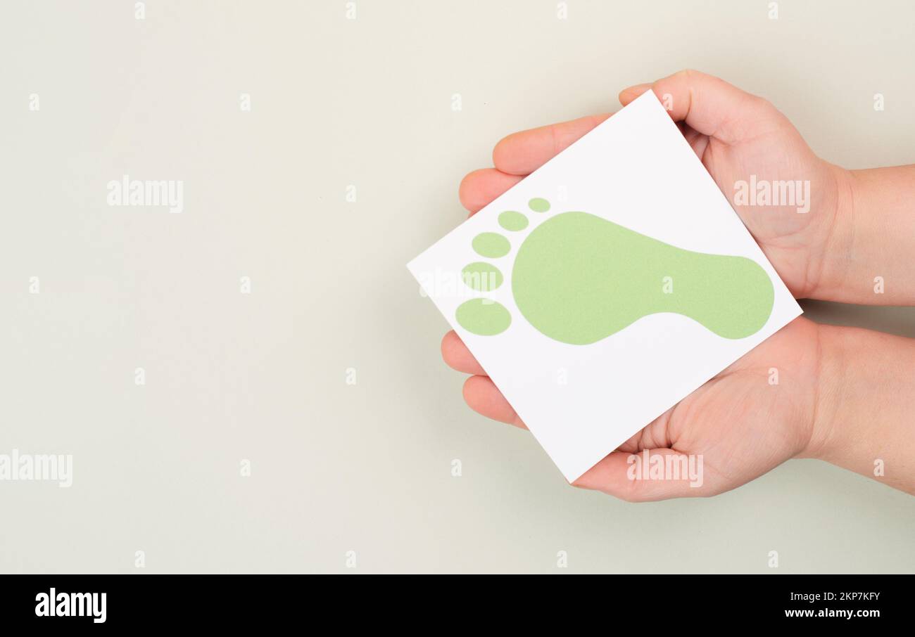 Green co2 footprint, carbon emission, climate change and global warming ...