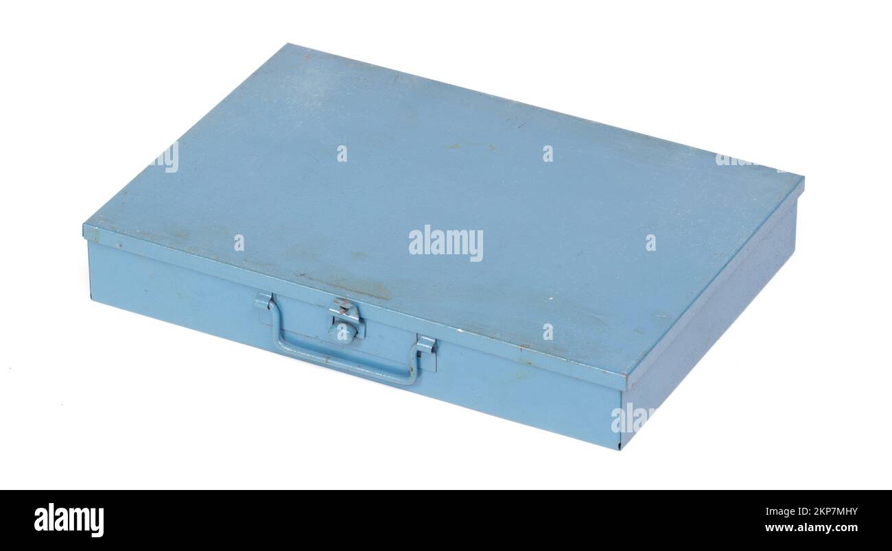 Old metal box isolated on white background Stock Photo - Alamy Old metal box isolated on white background Stock Photo - Alamy