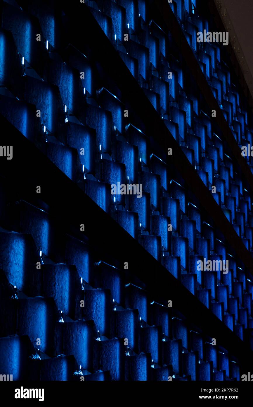 illumination building. LED illuminated hotel Stock Photo - Alamy