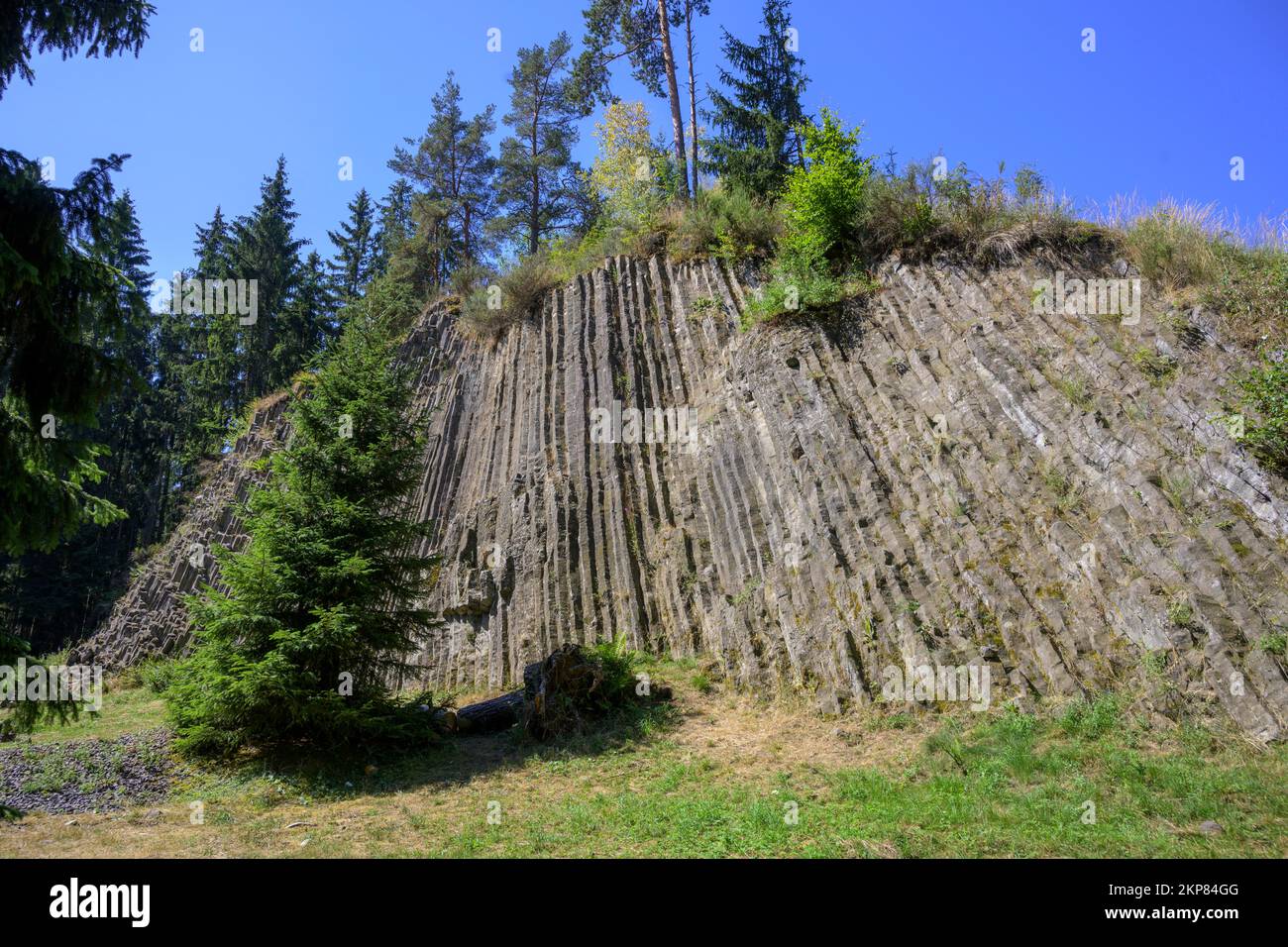 Basalt rock Rotavské varhany (Glass Mountain), Rotava, Karlovarský kraj ...