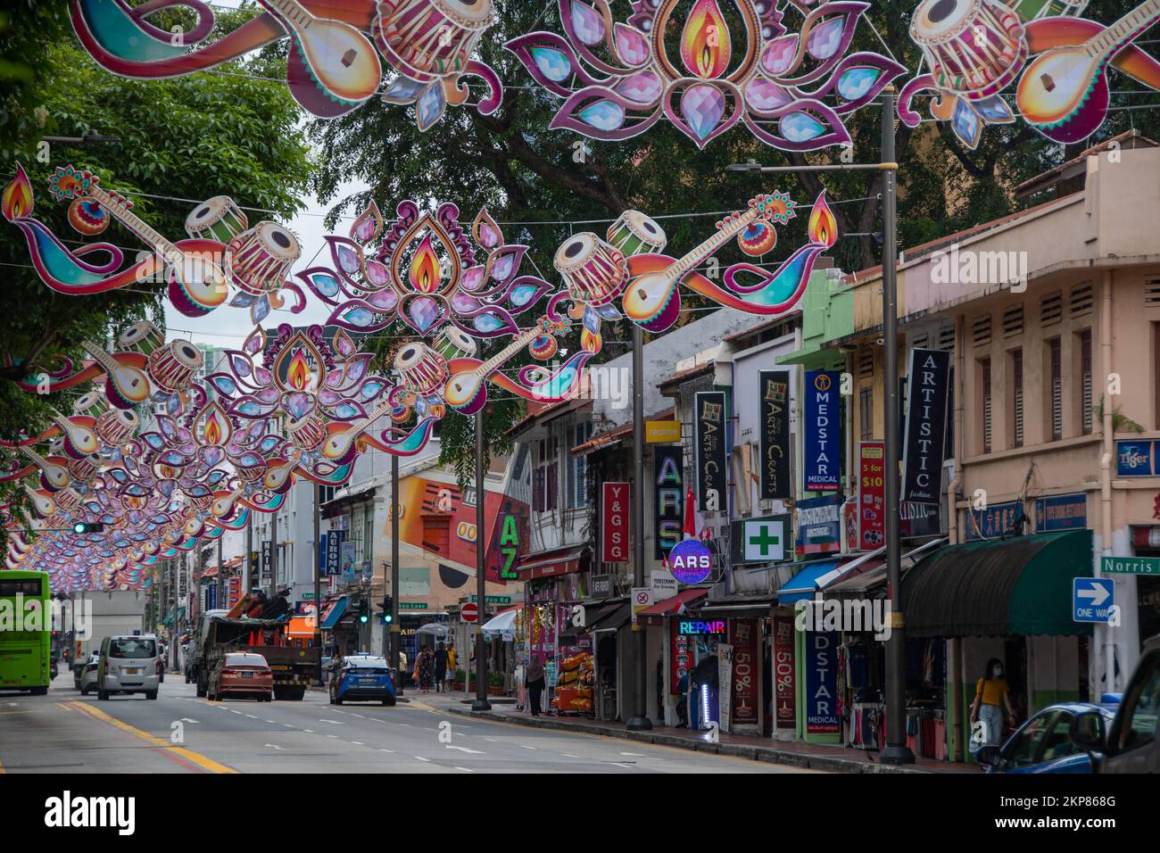 Singapore, Singapore 30 August 2022, Colorfully decorated Serangoon ...
