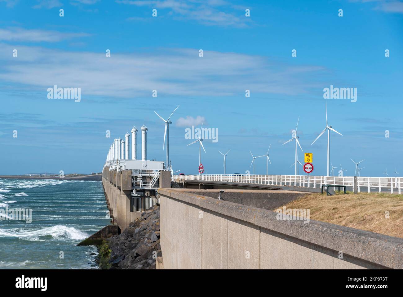 Oosterschelde Barrage from Banjaard Beach, Kamperland, Zeeland ...