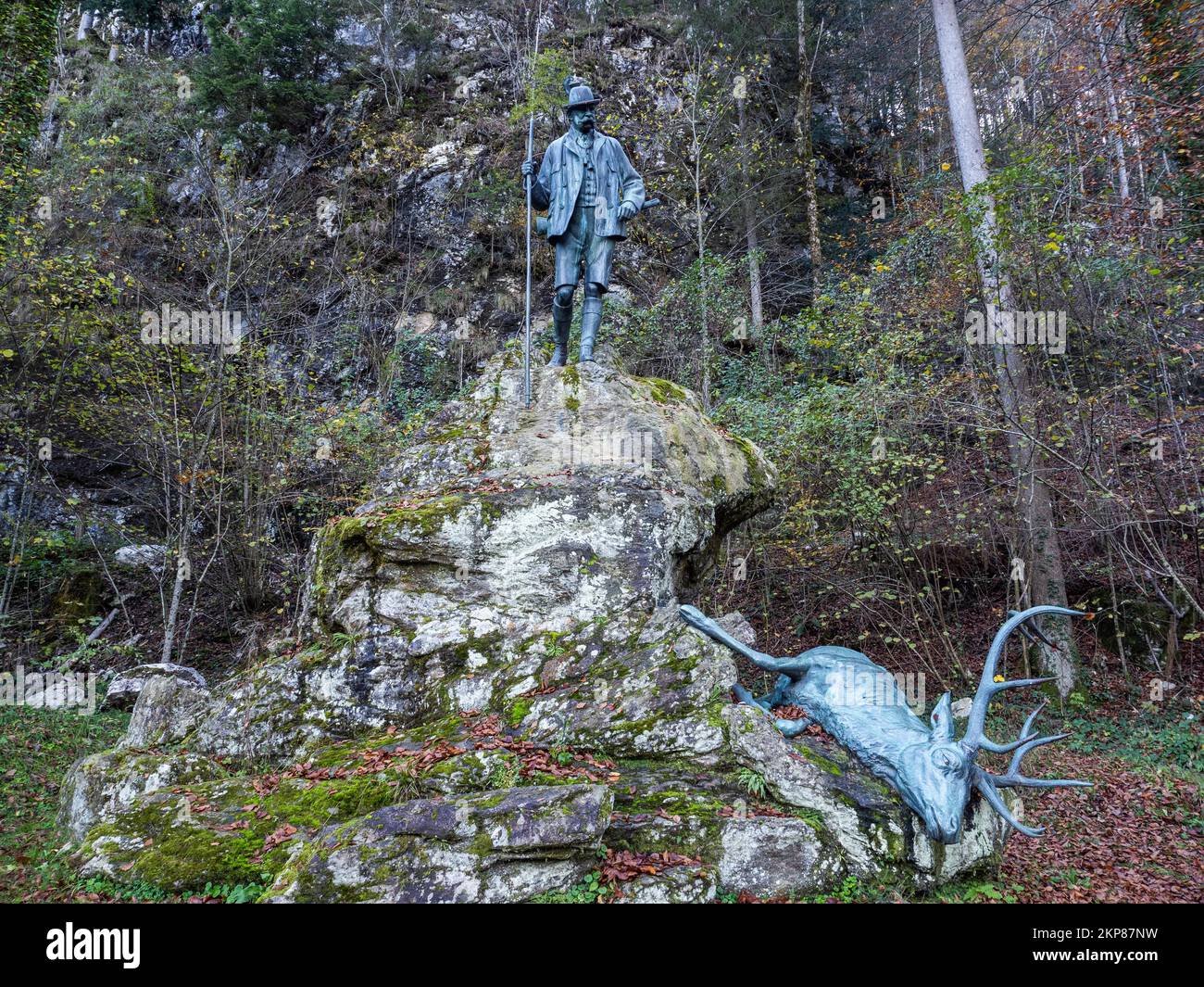 Emperor's hunting statue, monument to Emperor Franz Joseph, bronze ...