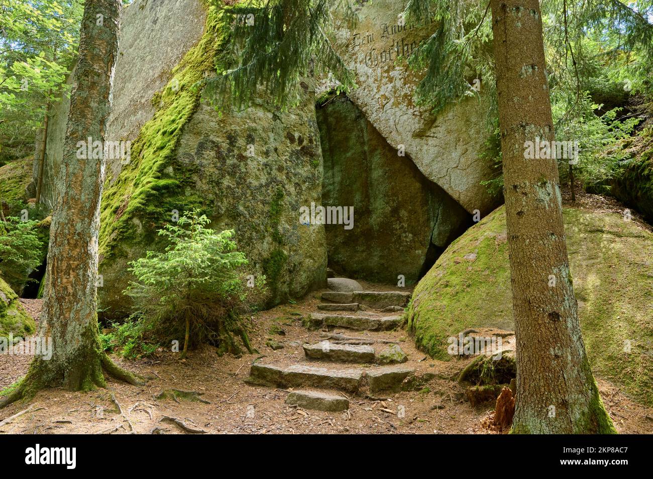 Rock, path, stairs, Luisenburg rock labyrinth, Wunsiedel ...