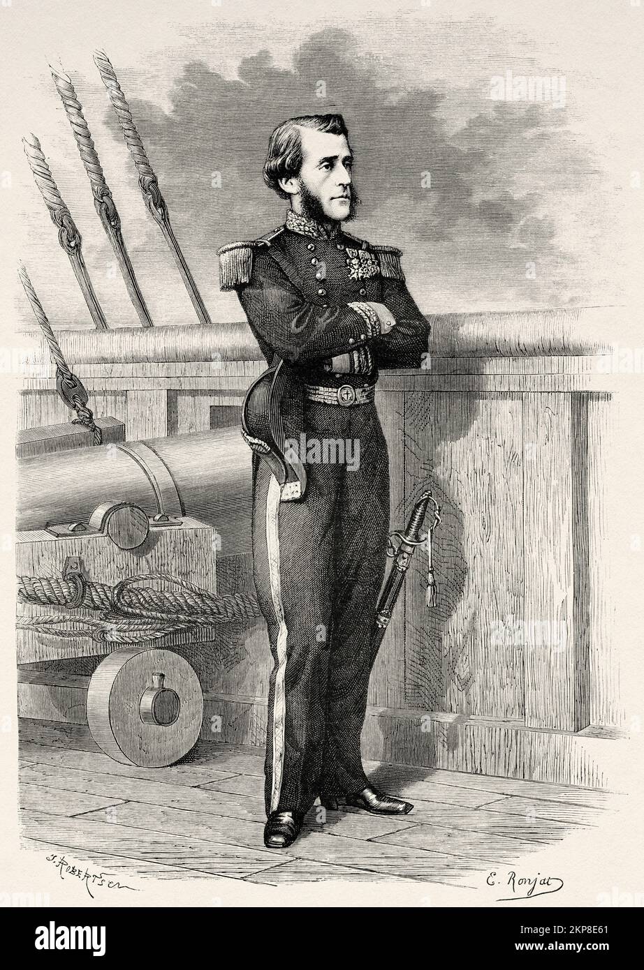 Portrait of Marie-Joseph Francois Garnier (1839-1873) French explorer ...