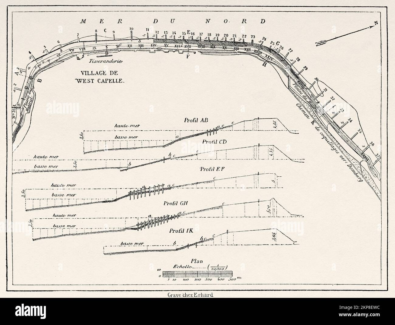 Westkapelle City Levee Map. Netherlands, Europe. Trip to the Zeeland by ...