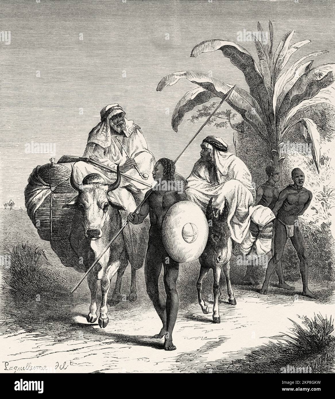 Slave traders in Kordofan, Sudan. Africa. Heart of Africa Three years ...