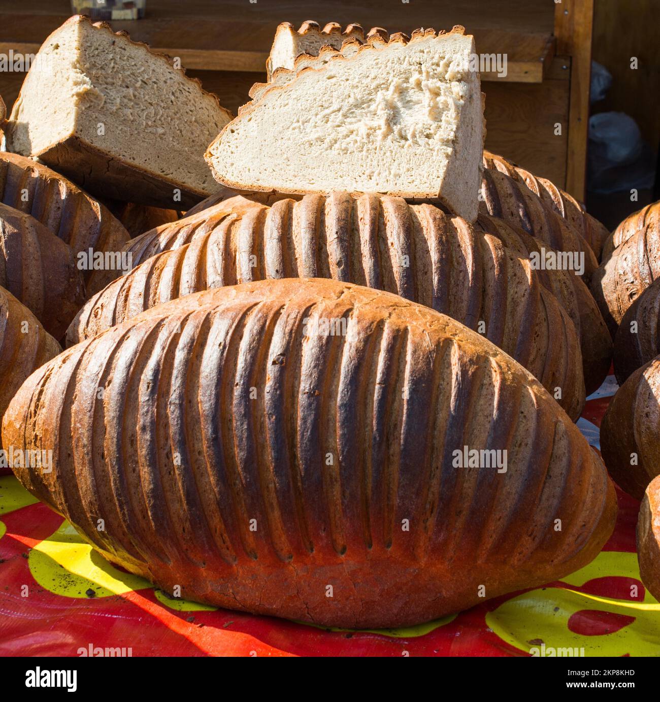 Traditional Turkish style made bread loaf Stock Photo - Alamy