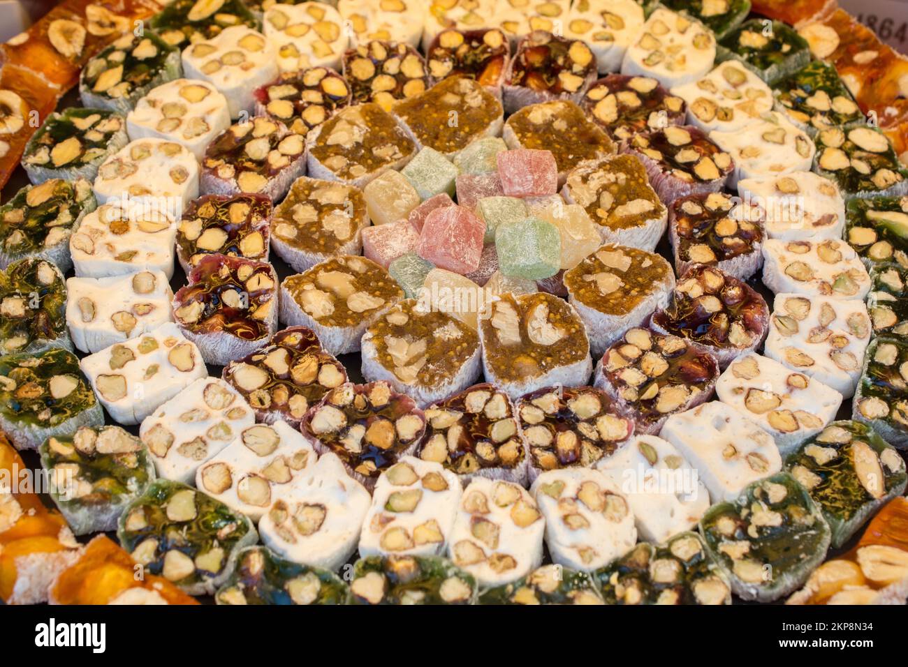 Turkish delight sweets made in Traditional style Stock Photo - Alamy