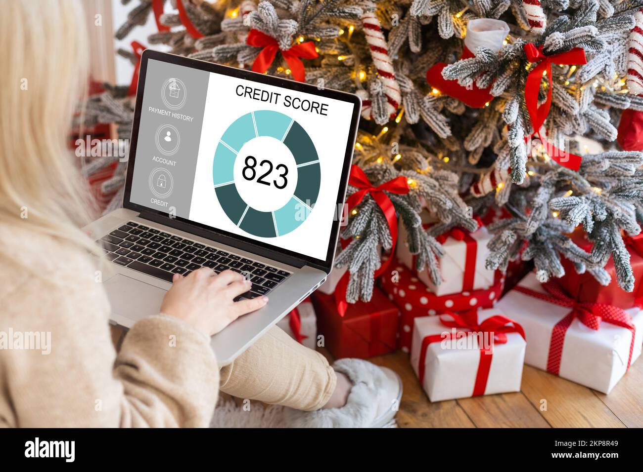 Checking Credit Score Ranking On Laptop Computer Stock Photo - Alamy