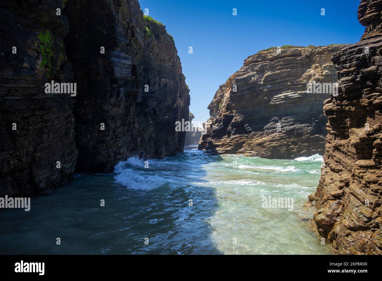 As Catedrais beach - Beach of the Cathedrals - in Galicia, Spain ...