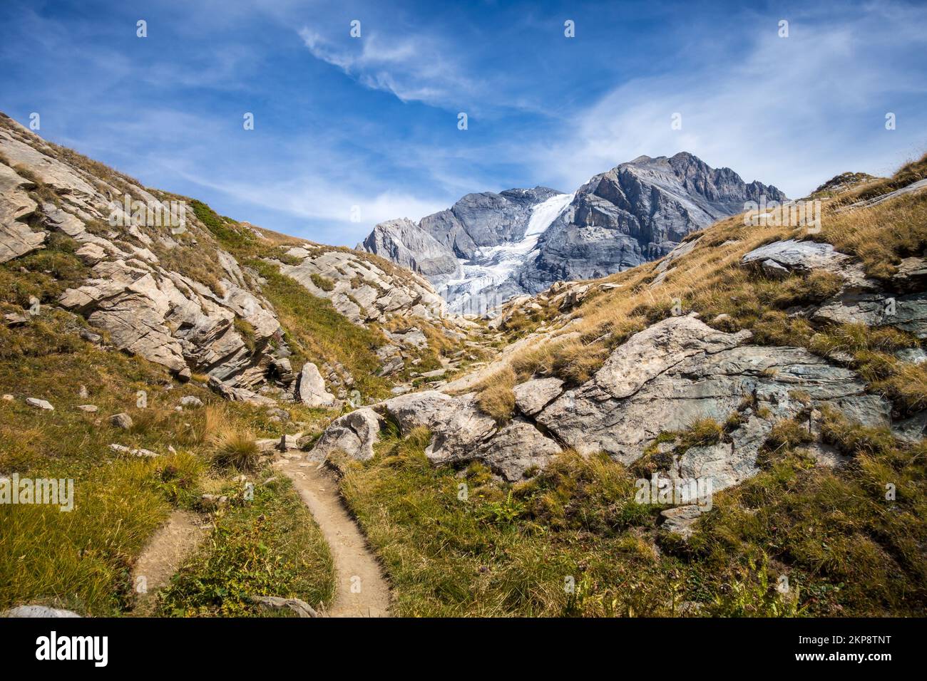 Grande Casse Alpine glacier landscape in Pralognan la Vanoise. French ...