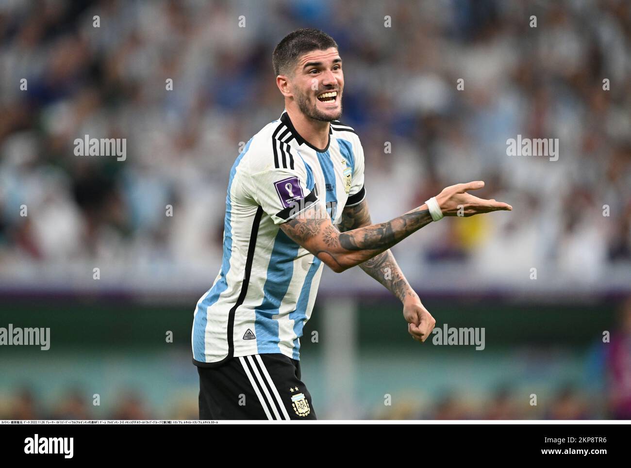Rodrigo de Paul of Argentina during the FIFA World Cup Qatar 2022 Group ...