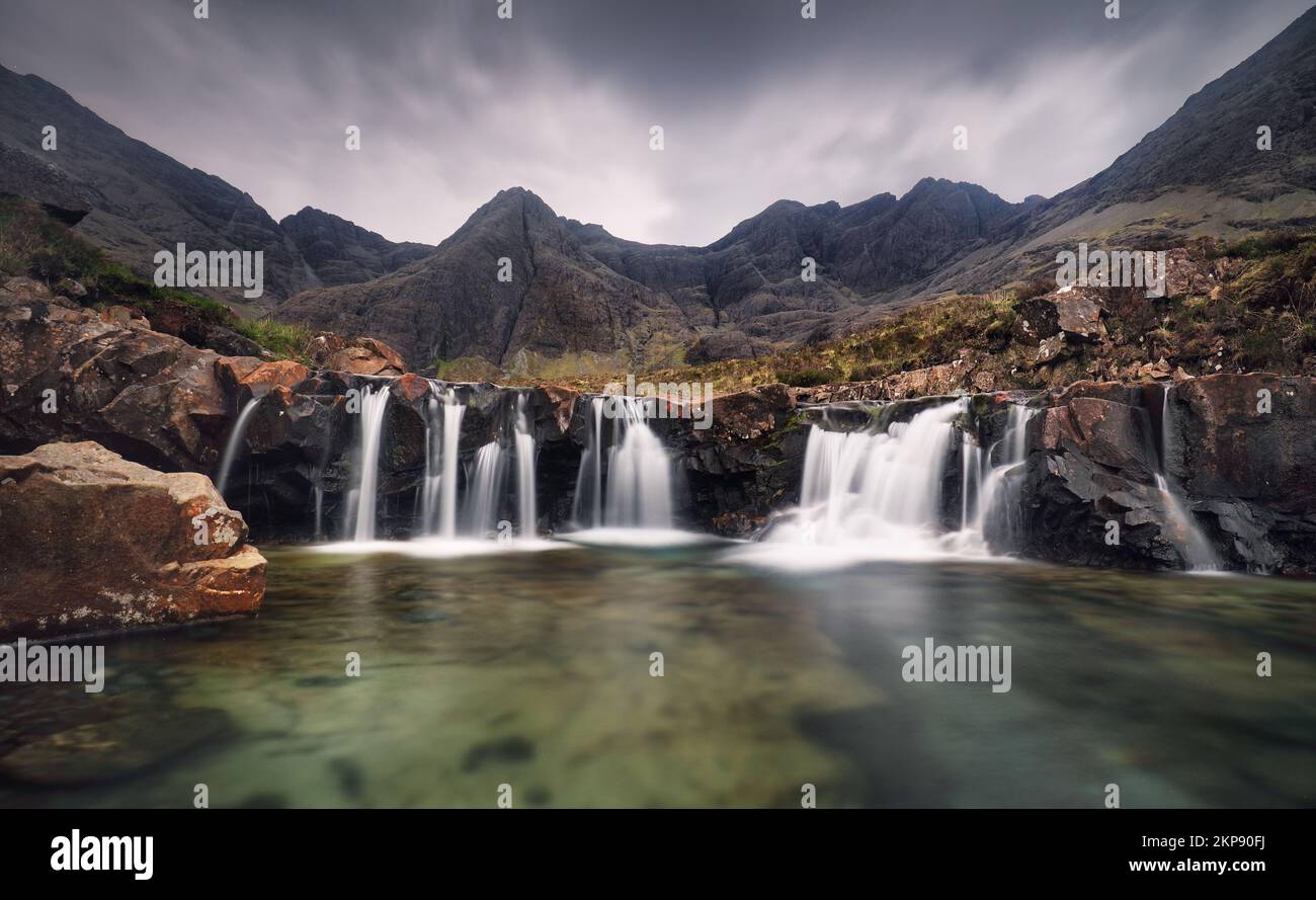 Isle of Skye - Fairy pool waterfall in Scotland, UK Stock Photo - Alamy