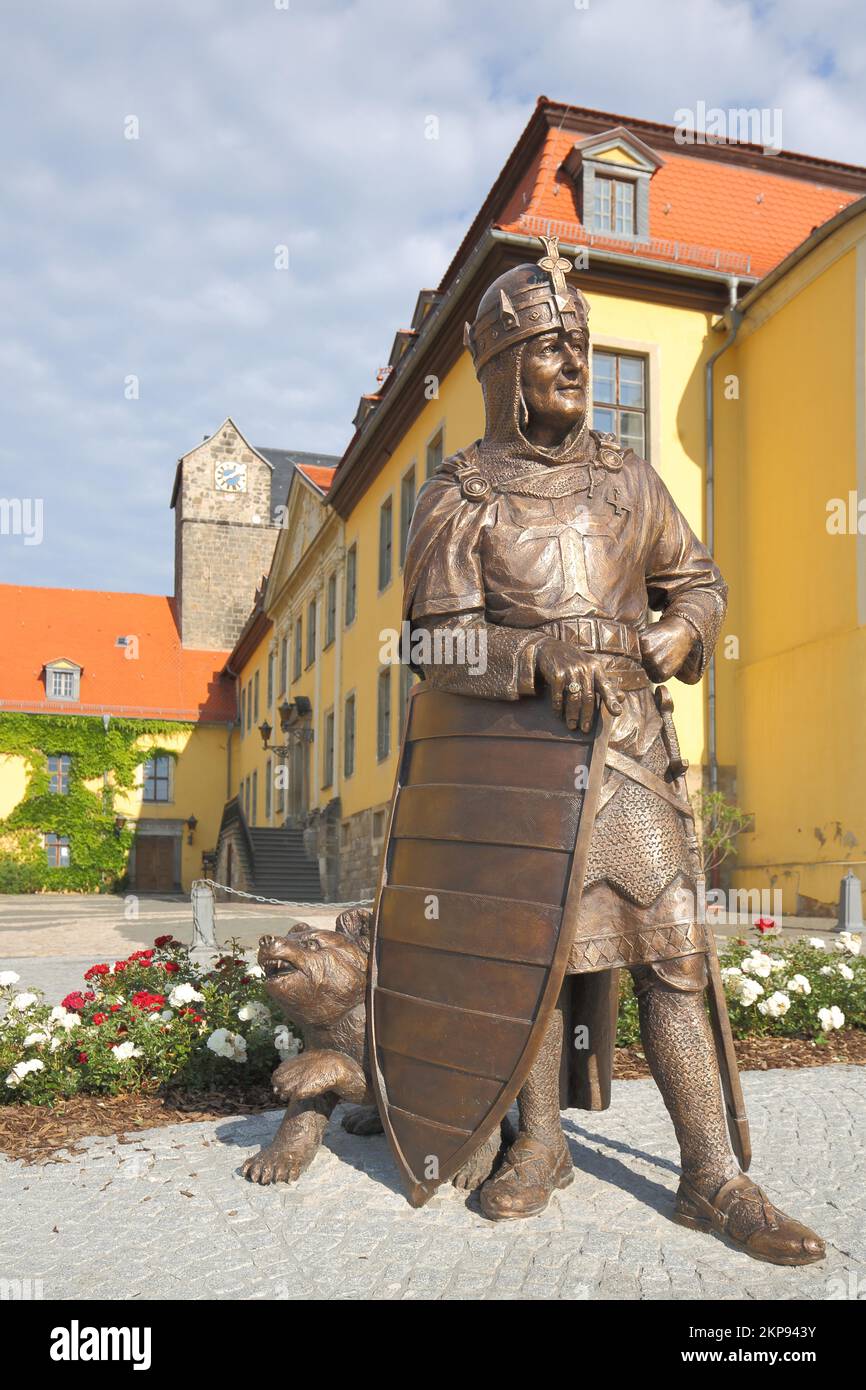 Monument and figure to Albrecht I of Brandenburg, the bear, knight ...
