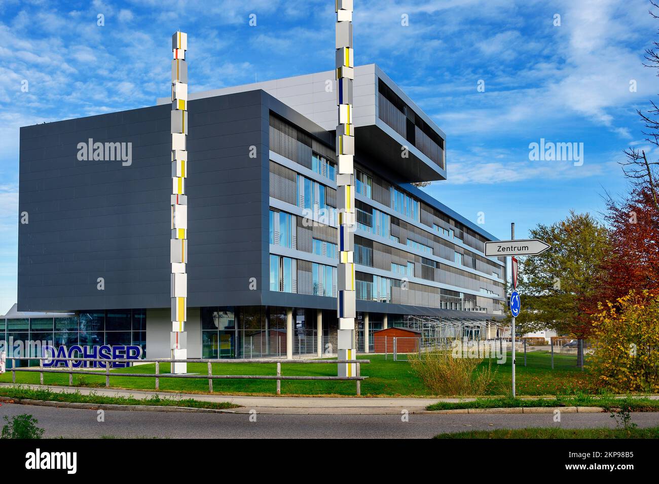 Dachser Head Office with Art on the Building, Logistics and Forwarding ...