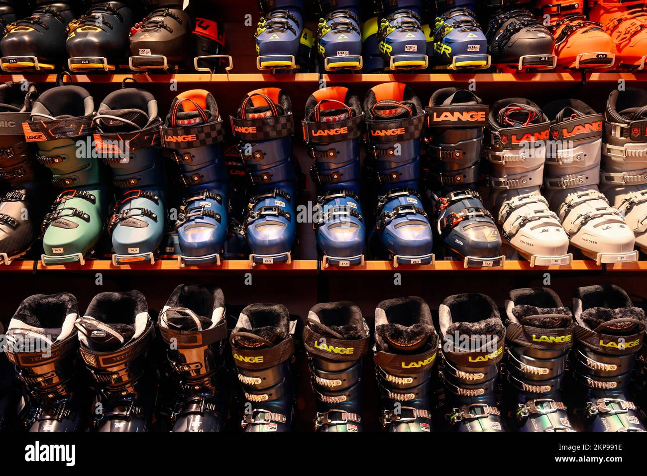 Boots shelf hi-res stock photography and images - Alamy
