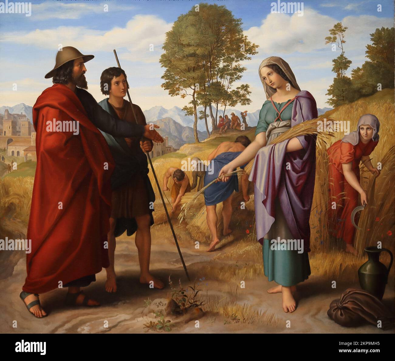 Ruth in Boaz's Field by German painter Julius Schnorr von Carolsfeld at ...