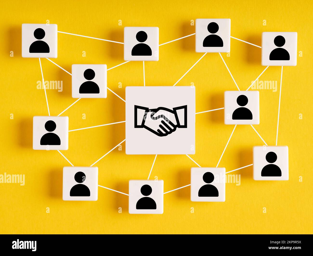 Business agreement between different parties. Business deal ...