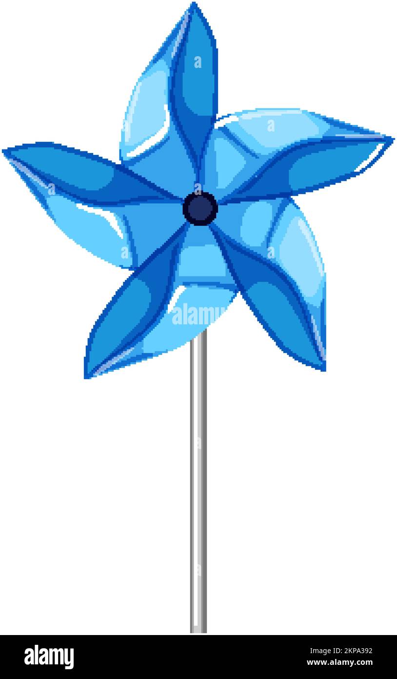 wind pinwheel toy cartoon vector illustration Stock Vector Image & Art ...