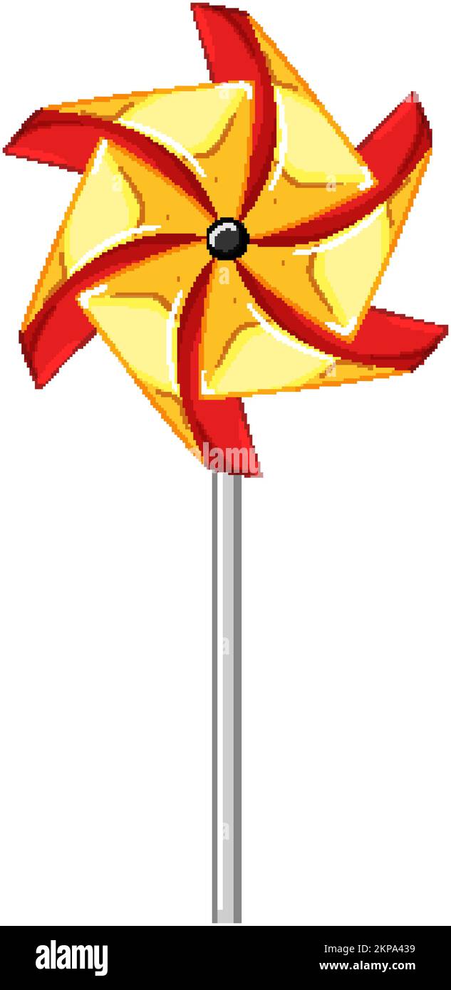 rotate pinwheel toy cartoon vector illustration Stock Vector Image ...