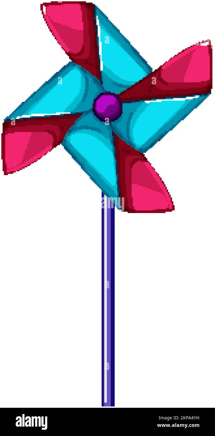 air pinwheel toy cartoon vector illustration Stock Vector Image & Art ...