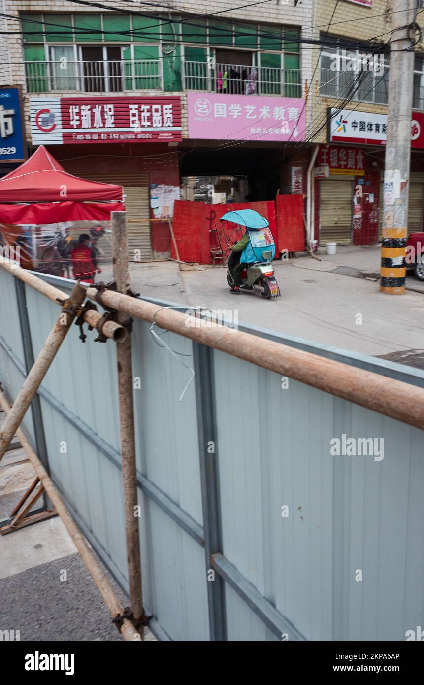 The empty streets in Wuhan City, central China's Hubei Province, 27 ...
