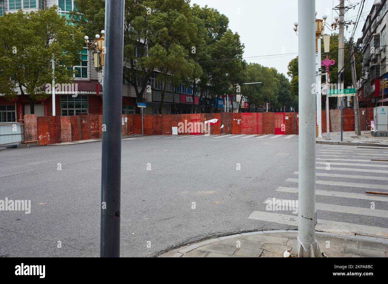 The empty streets in Wuhan City, central China's Hubei Province, 27 ...