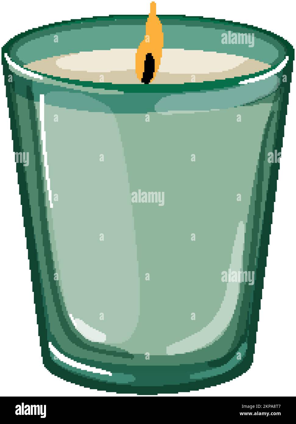 glass scented candle cartoon vector illustration Stock Vector Image ...