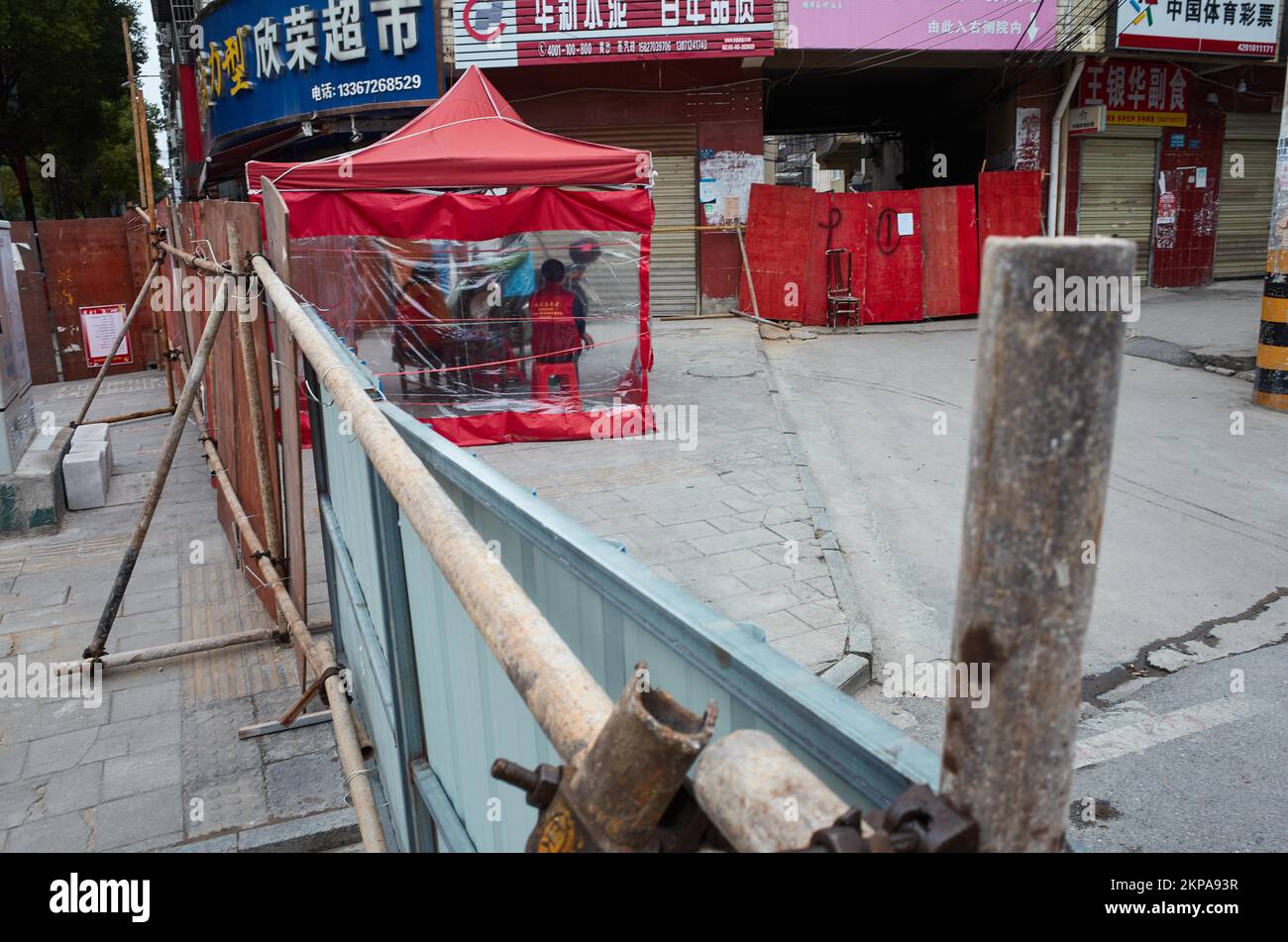 The empty streets in Wuhan City, central China's Hubei Province, 27 ...