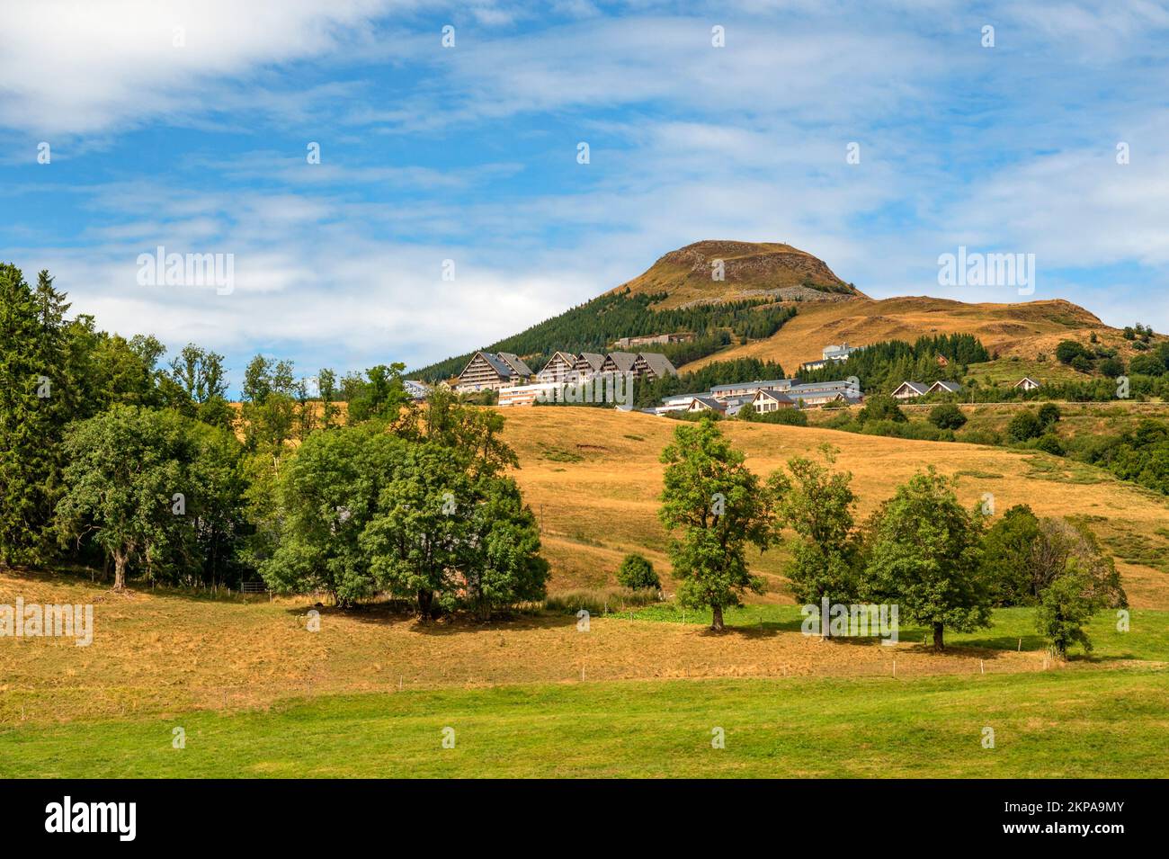 The landscape of the Besse with the tourist resort of Super Besse in ...