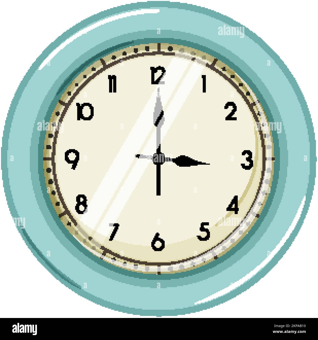 late wall clock cartoon vector illustration Stock Vector Image & Art ...