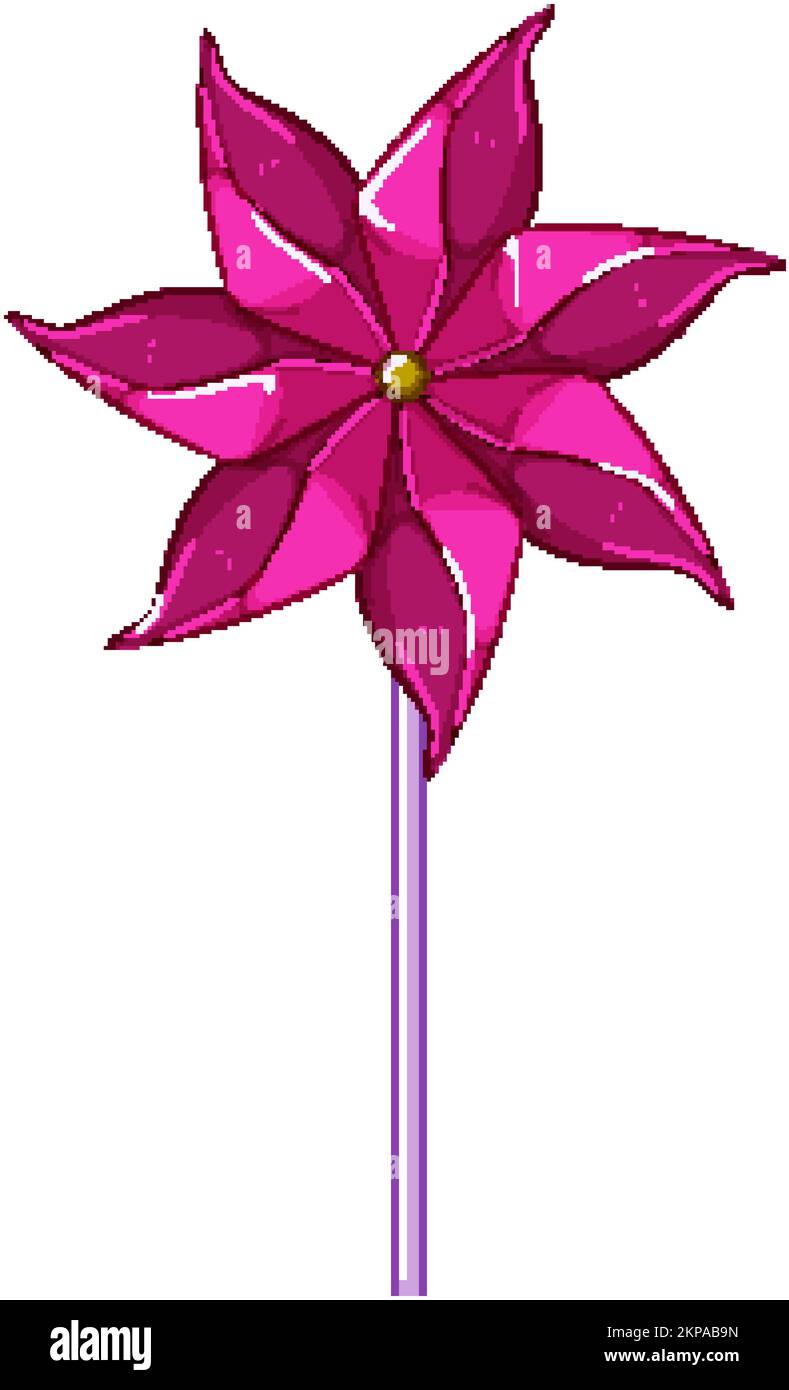 mill pinwheel toy cartoon vector illustration Stock Vector Image & Art ...