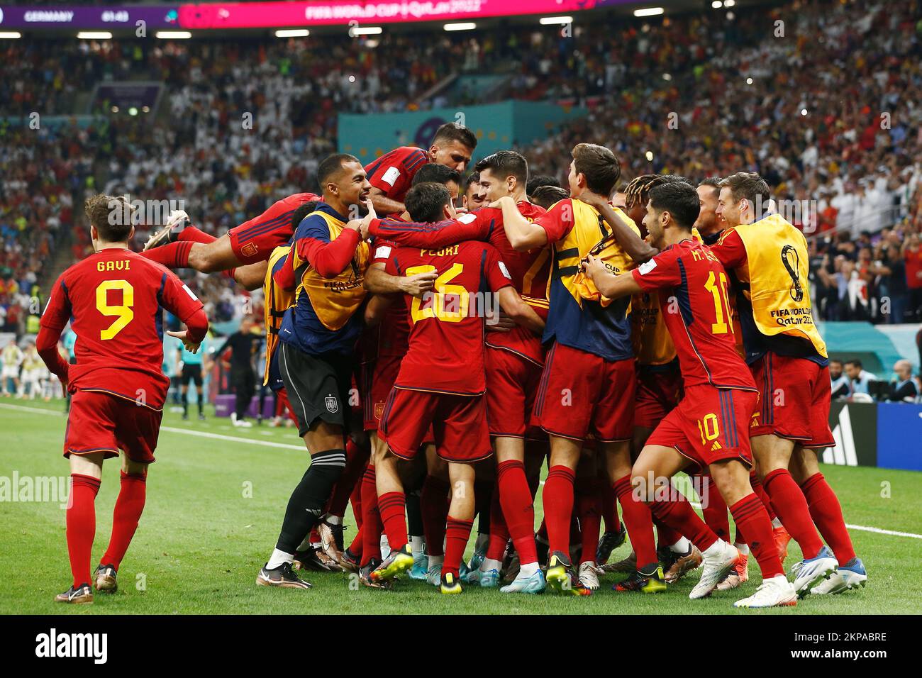 Al Khor, Qatar. 27th Nov, 2022. Spain team group (ESP) Football/Soccer : Spain team group ...