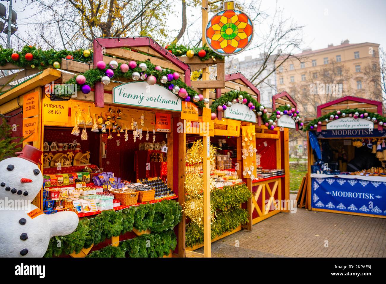 Prague, Czech Republic - November 28, 2022: Traditional Christmas ...
