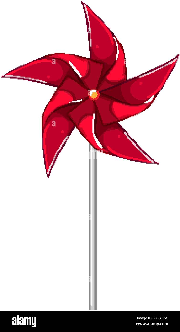 paper pinwheel toy cartoon vector illustration Stock Vector Image & Art ...