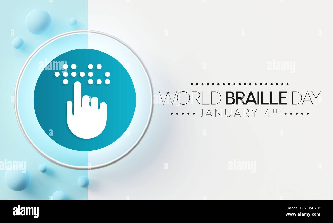 World Braille day is observed every year on January 4. 3D Rendering ...