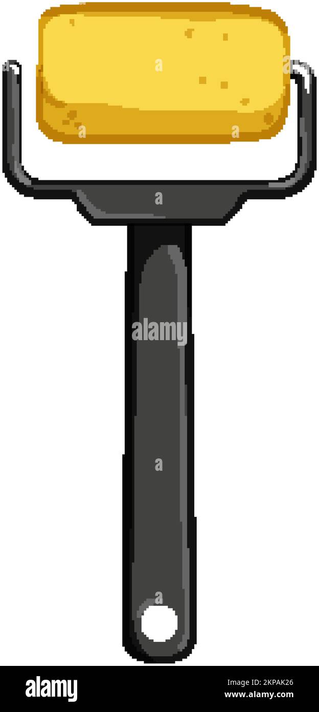 renovation roller paint cartoon vector illustration Stock Vector Image ...